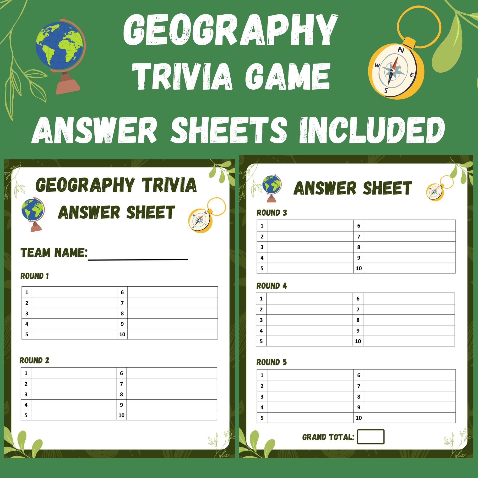 Geography Trivia Game | 5 Rounds | 50 Questions | Family Fun | Host ...