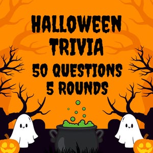 Halloween Trivia Game Slides - Etsy