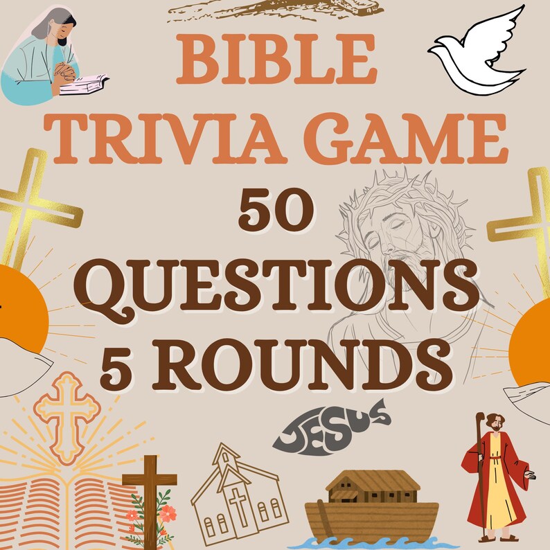 Bible Trivia Game | Family Fun | Praise the Lord | Group Activity - Etsy