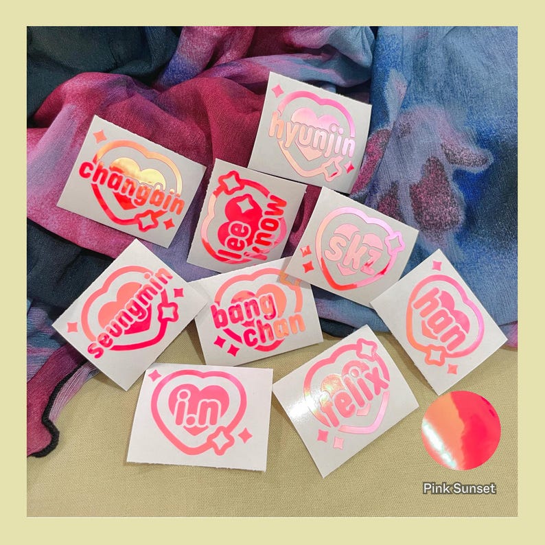 Stray Kids Vinyl Decal | Skz Holographic Vinyl Decal Sticker, for Kpop ...