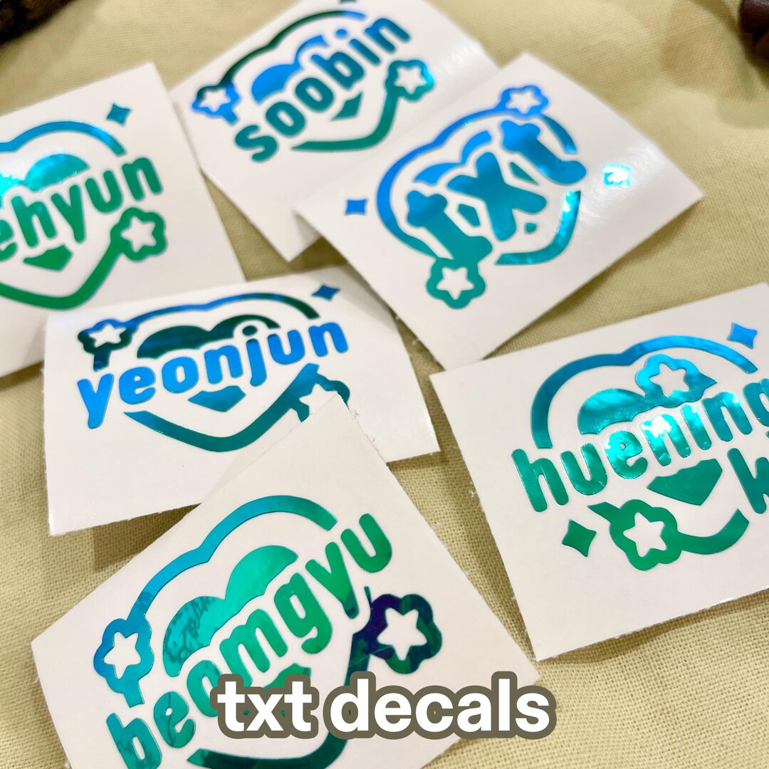 Txt Vinyl Decal | Holographic Vinyl Decal Sticker, for Kpop Lightstick ...