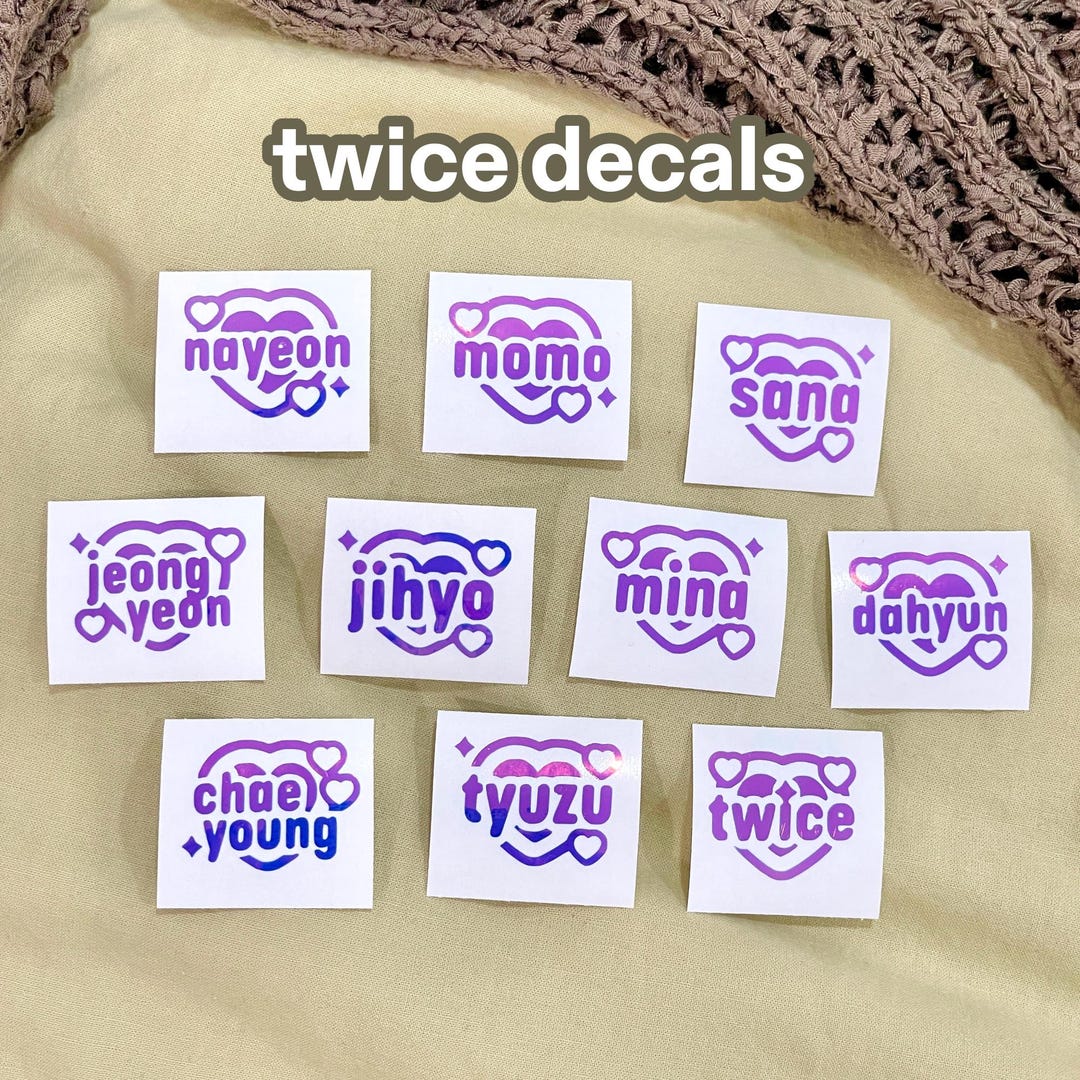 Twice Heart Decal: K-pop Holographic Vinyl Sticker for Kpop Candybong ...