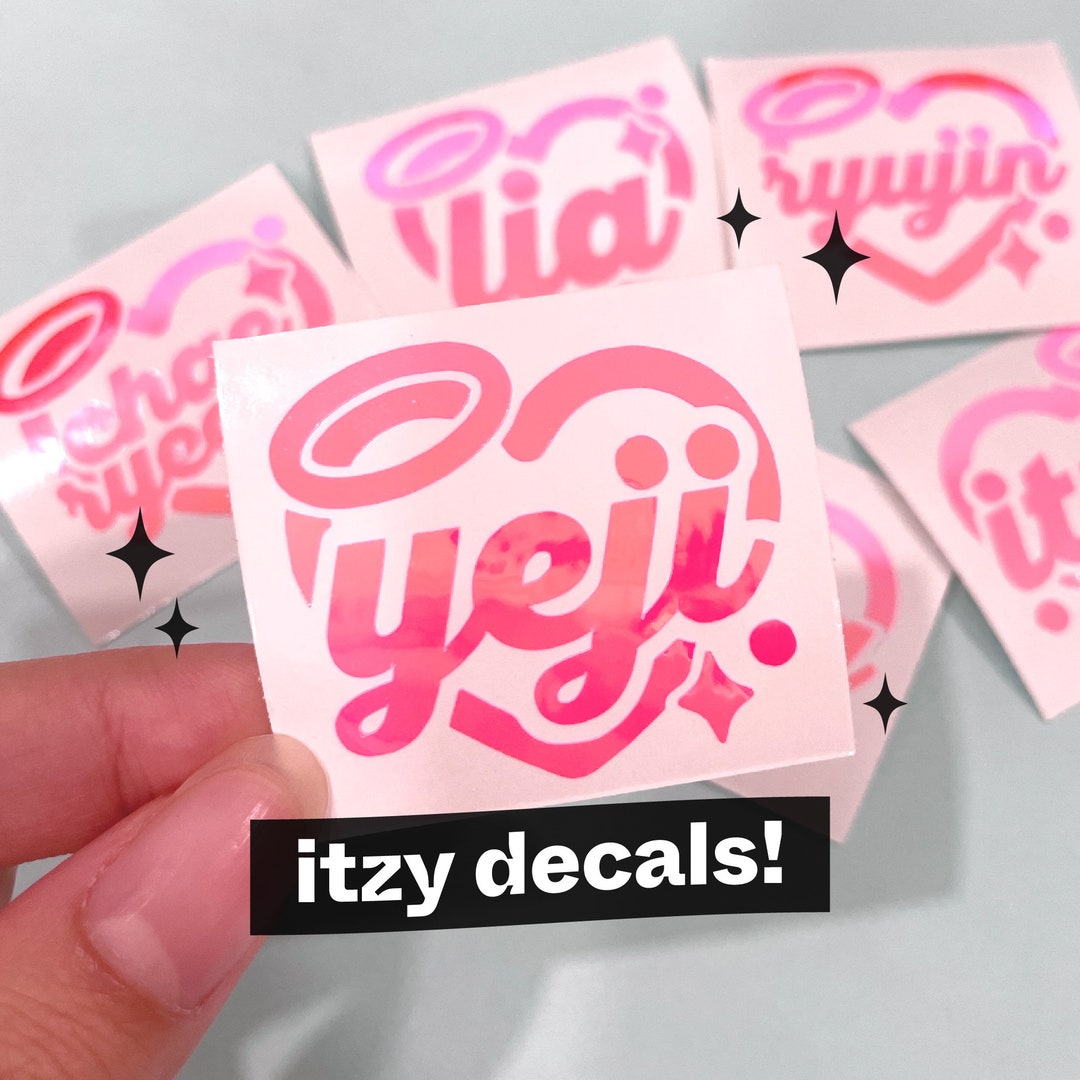 Itzy Heart Decal: K-pop Holographic Vinyl Sticker for Kpop Lightsticks ...