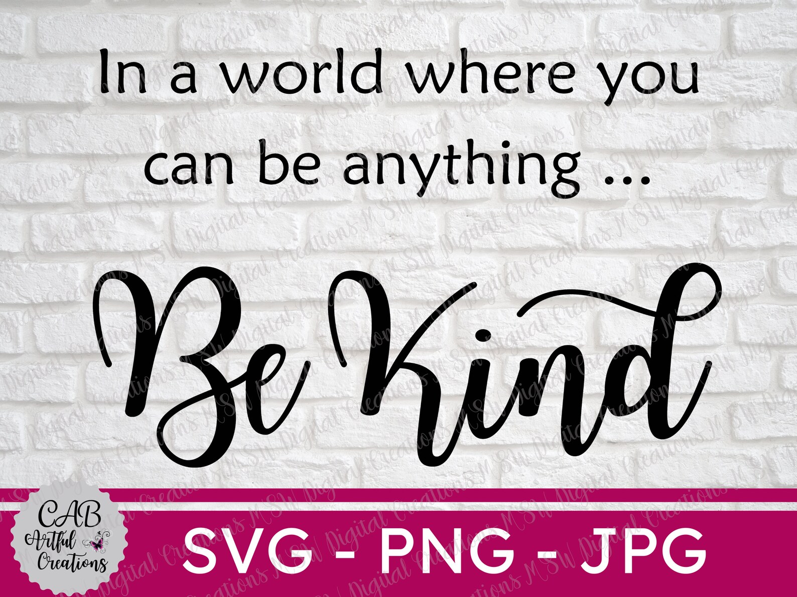 Be Kind Kind svg Kindness svg Cricut svg Silhouette Datei - Etsy.de