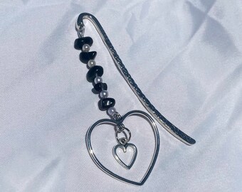 Crystal Heart Bookmark - Etsy