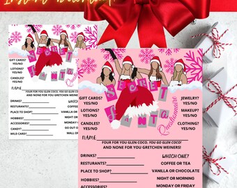 Secret Santa Printable - Etsy