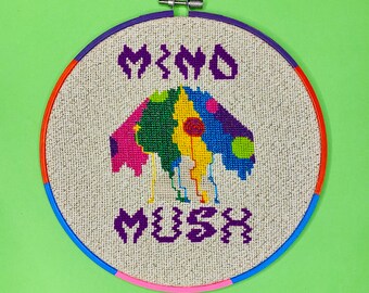 Trippy Cross Stitch - Etsy