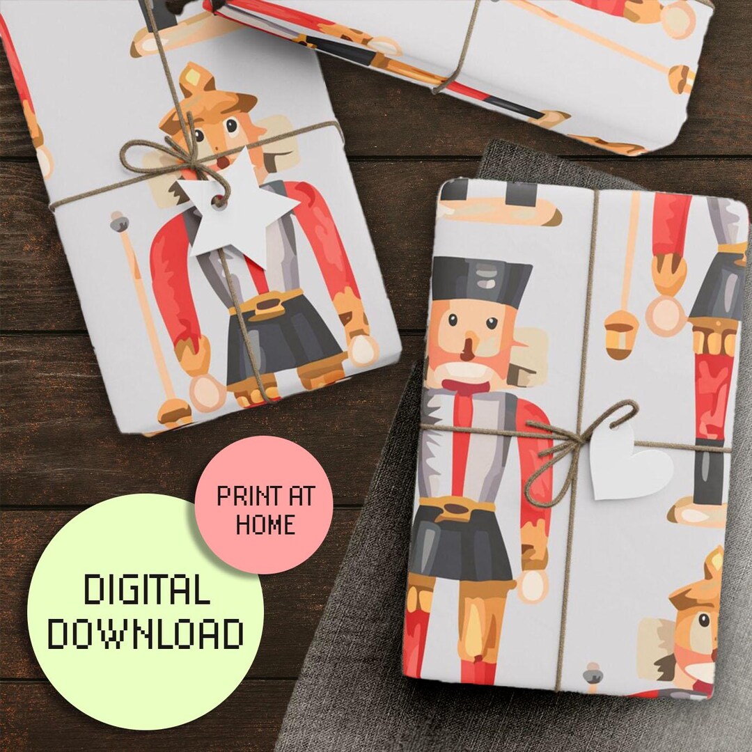 PRINTABLE Nutcracker Wrapping Paper, Christmas, Holiday, Classic, 2 ...