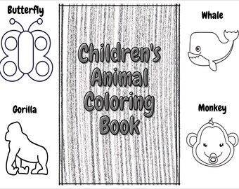 Wild Animal Coloring Page Fun for Adults or Children - Etsy