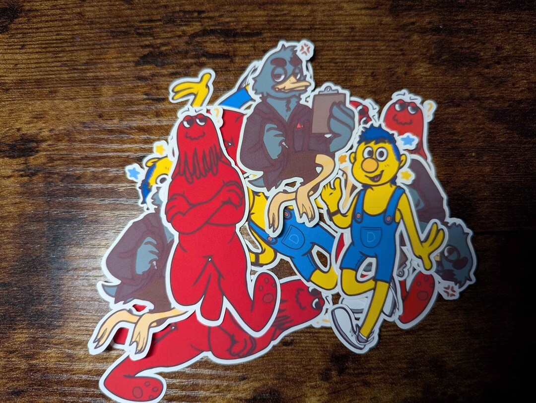 DHMIS Character Stickers - Yellow Guy, Red Guy, Duck - Etsy