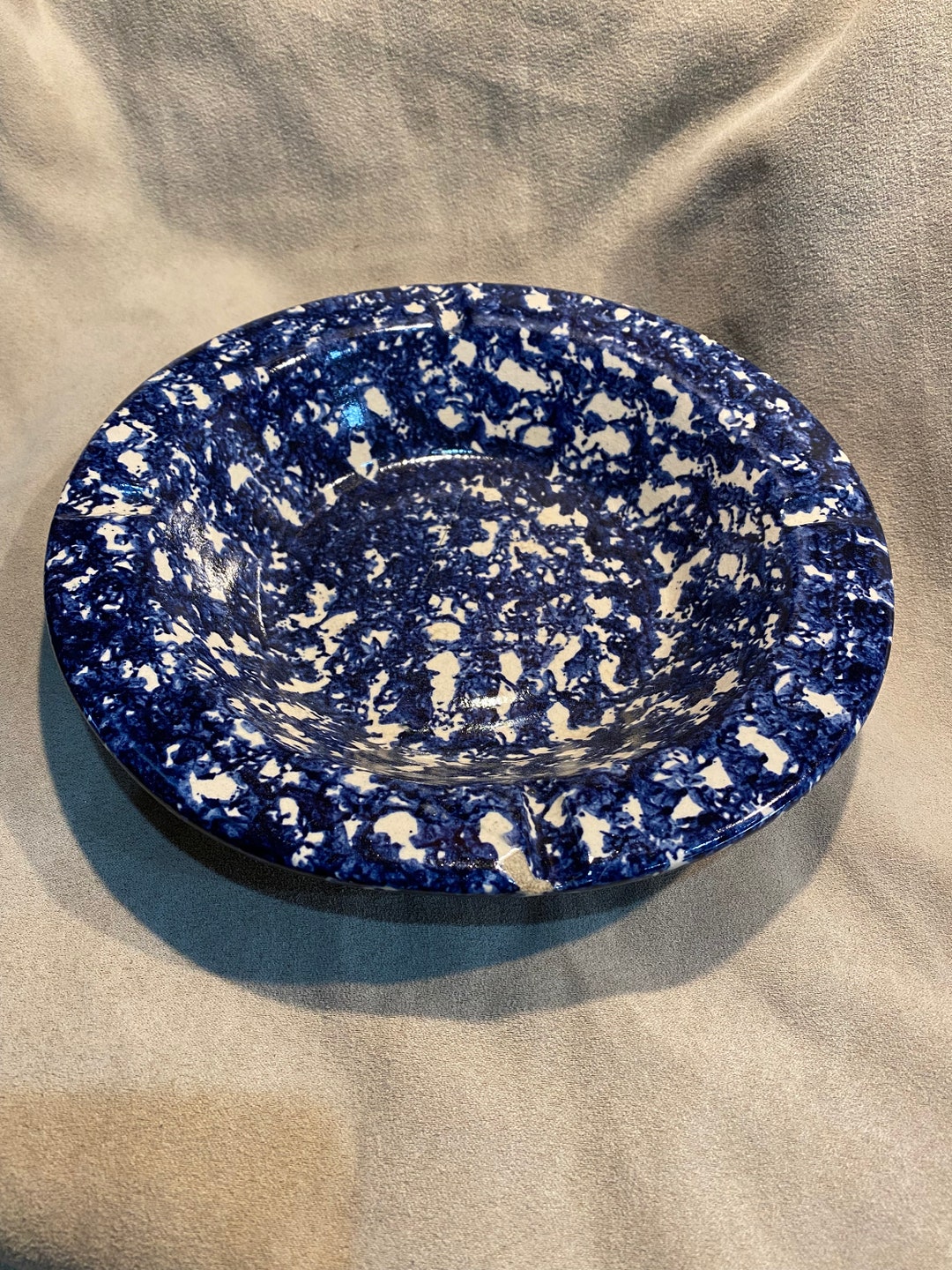 Rare Marshall Pottery Hand-turned Blue Spongewear Ashtray - Etsy