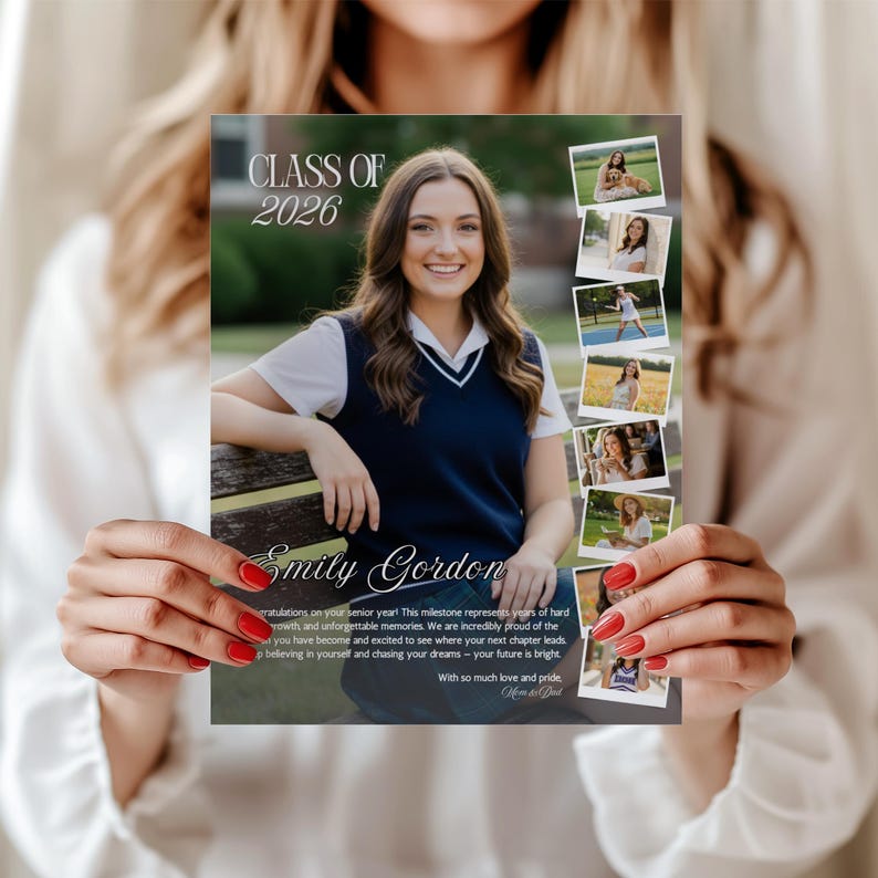 Yearbook Ad Template Digital Download Editable Canva Senior Tribute ...