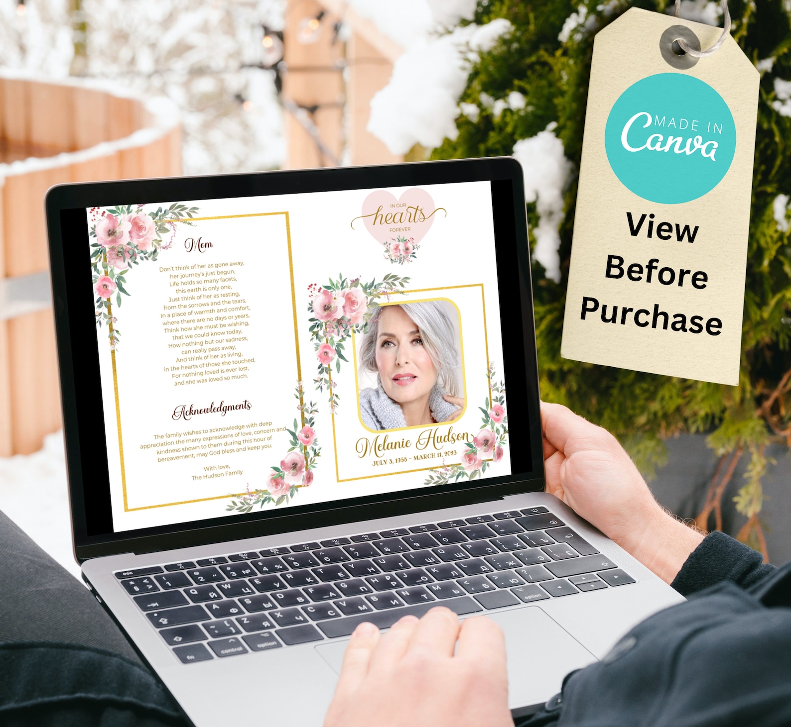 Editable Funeral Program Template for Woman, Obituary Template for Funeral Memorial Program ...