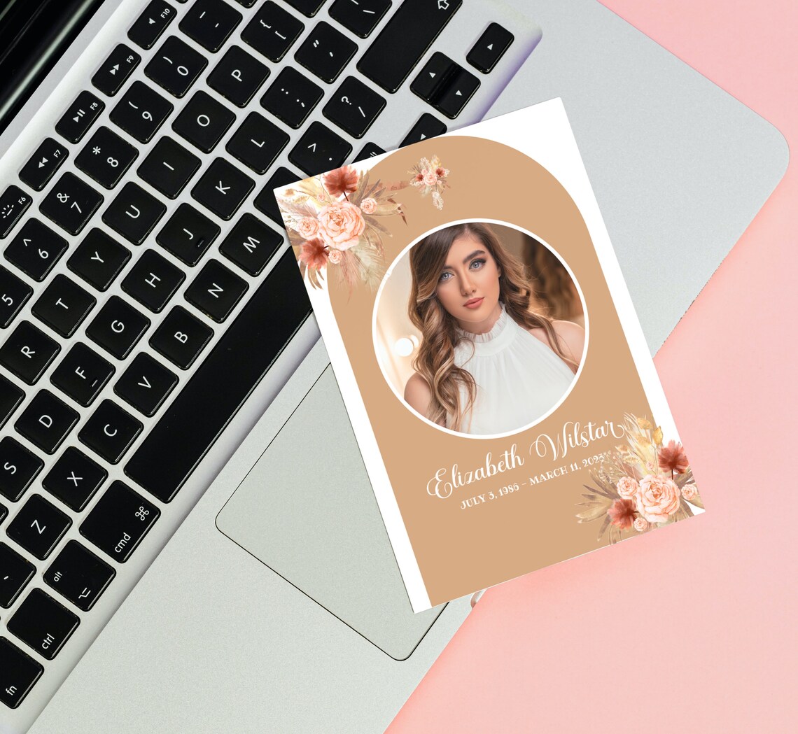 Editable Funeral Program Template for Woman, Obituary Template for ...