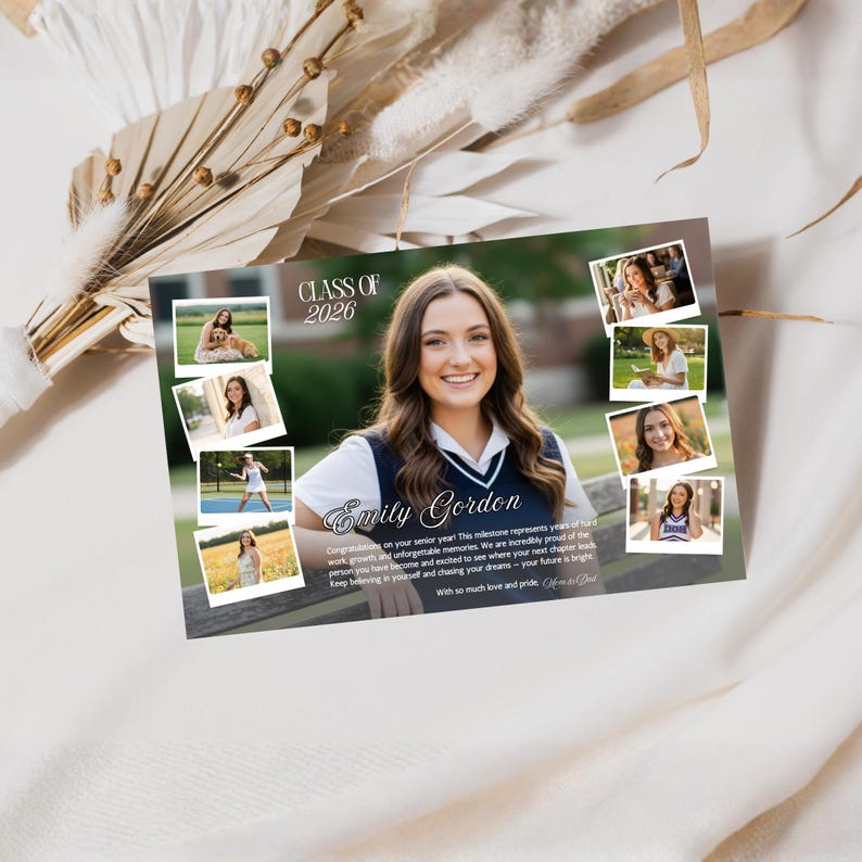 Yearbook Ad Template Digital Download Editable Canva Senior Tribute ...