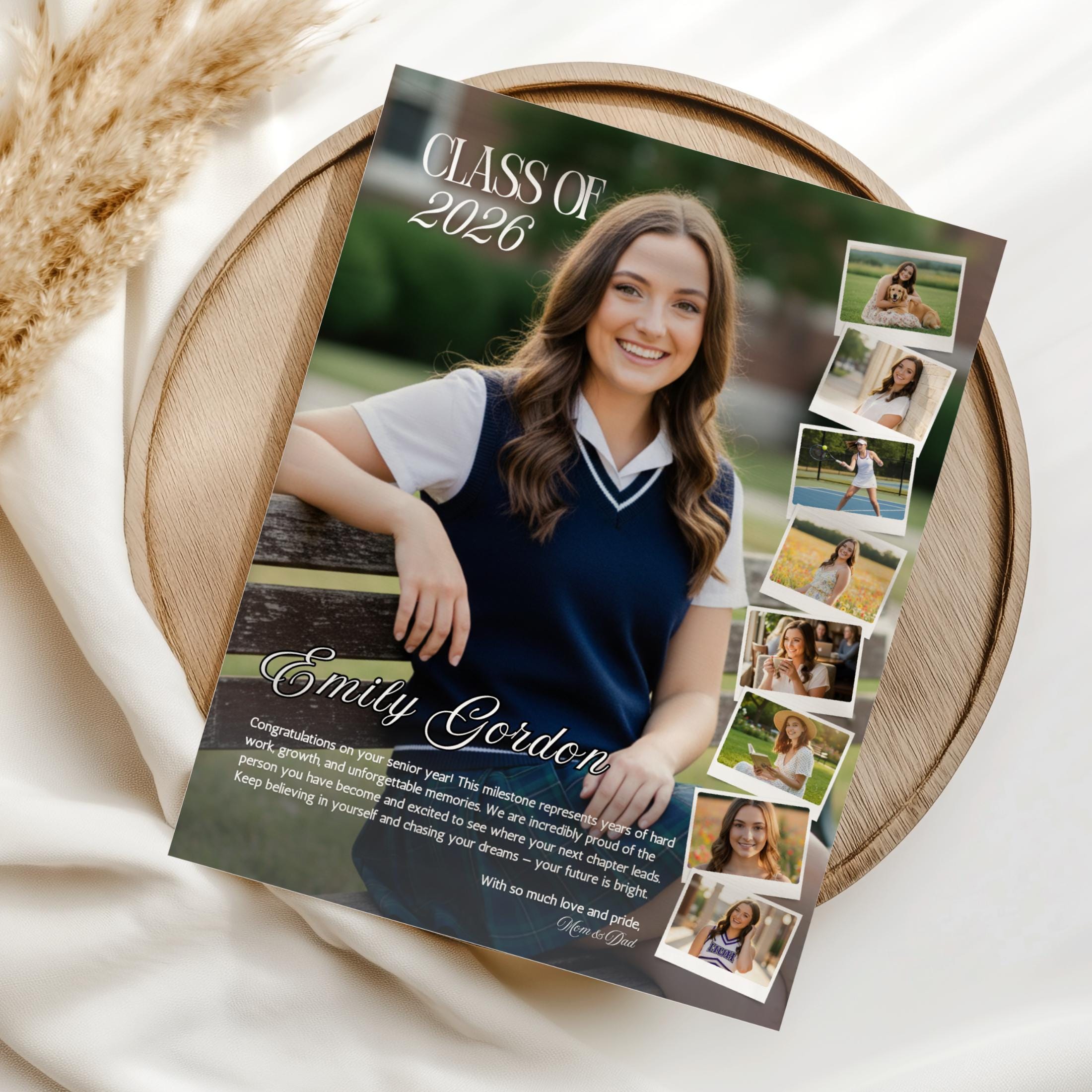 Yearbook Ad Template Digital Download Editable Canva Senior Tribute ...