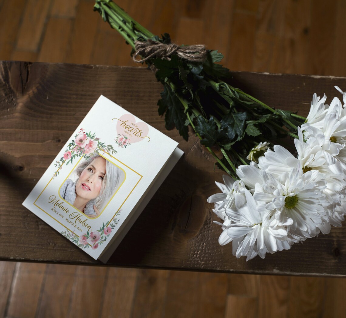 Editable Funeral Program Template for Woman, Obituary Template for ...