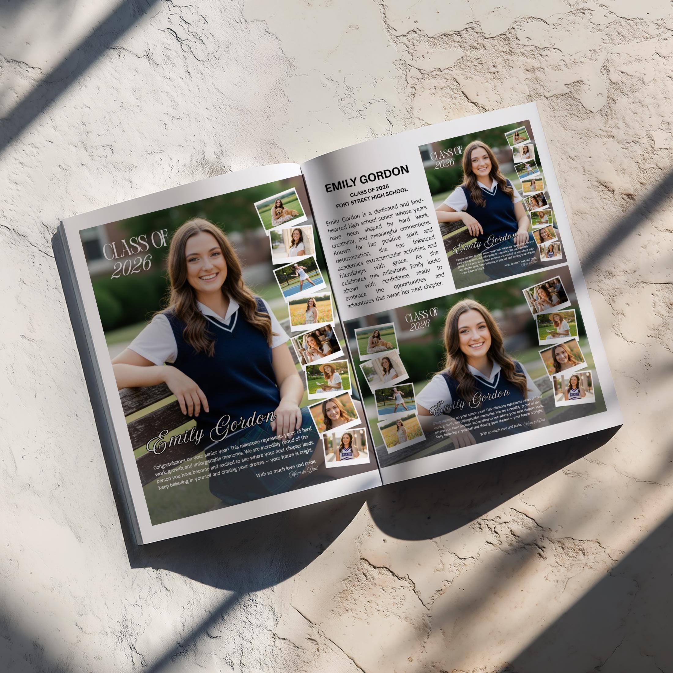 Yearbook Ad Template Digital Download Editable Canva Senior Tribute ...