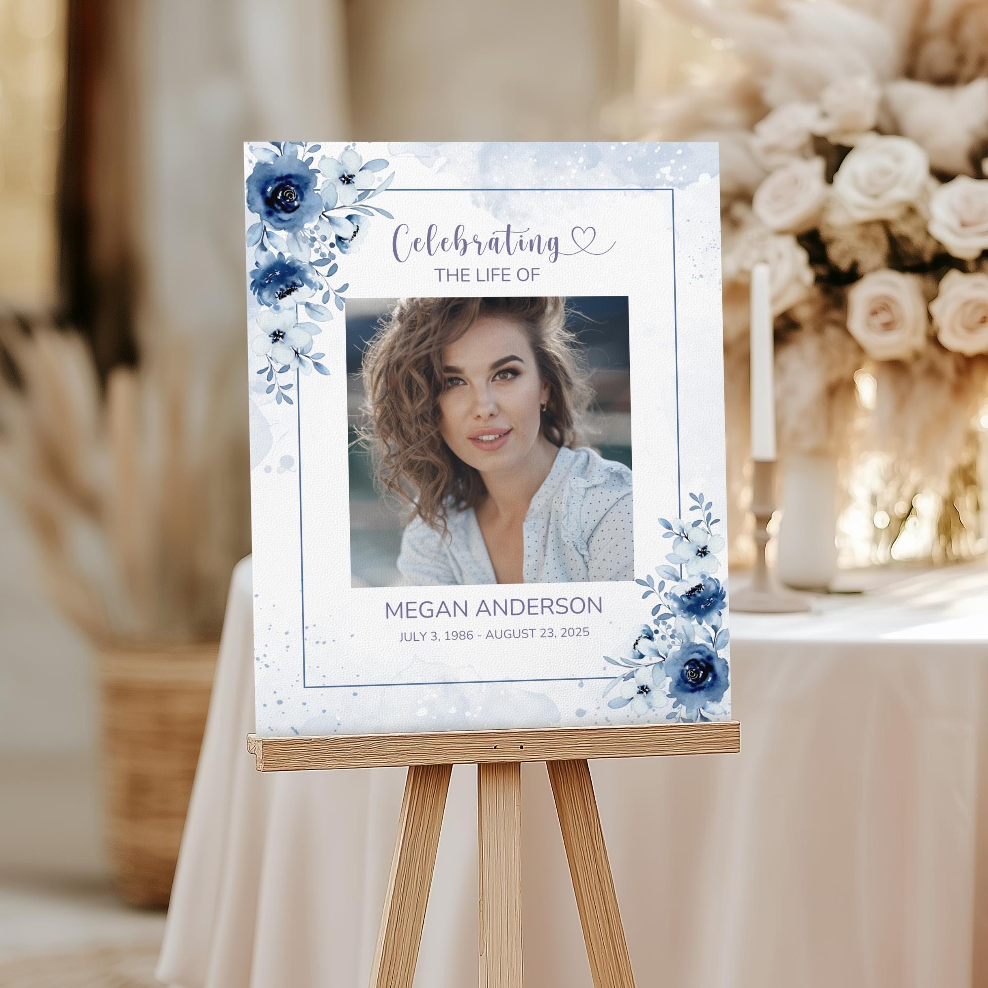 Memorial Service Template Digital Download Funeral Program Celebration ...