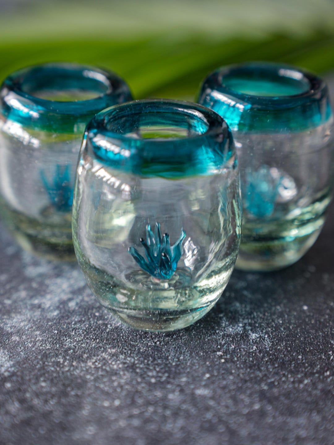 3 Hand-blown Agave Shot Glasses | Unique Mezcal Sippers | Artisan ...