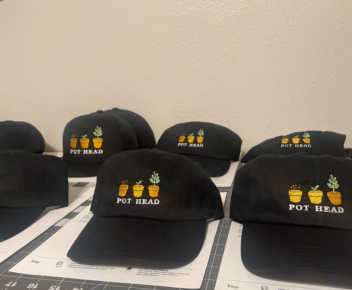 Plant Lover Plant Hat Pot Head Hat Funny Hat Dad Hat Black Hat Gift for ...
