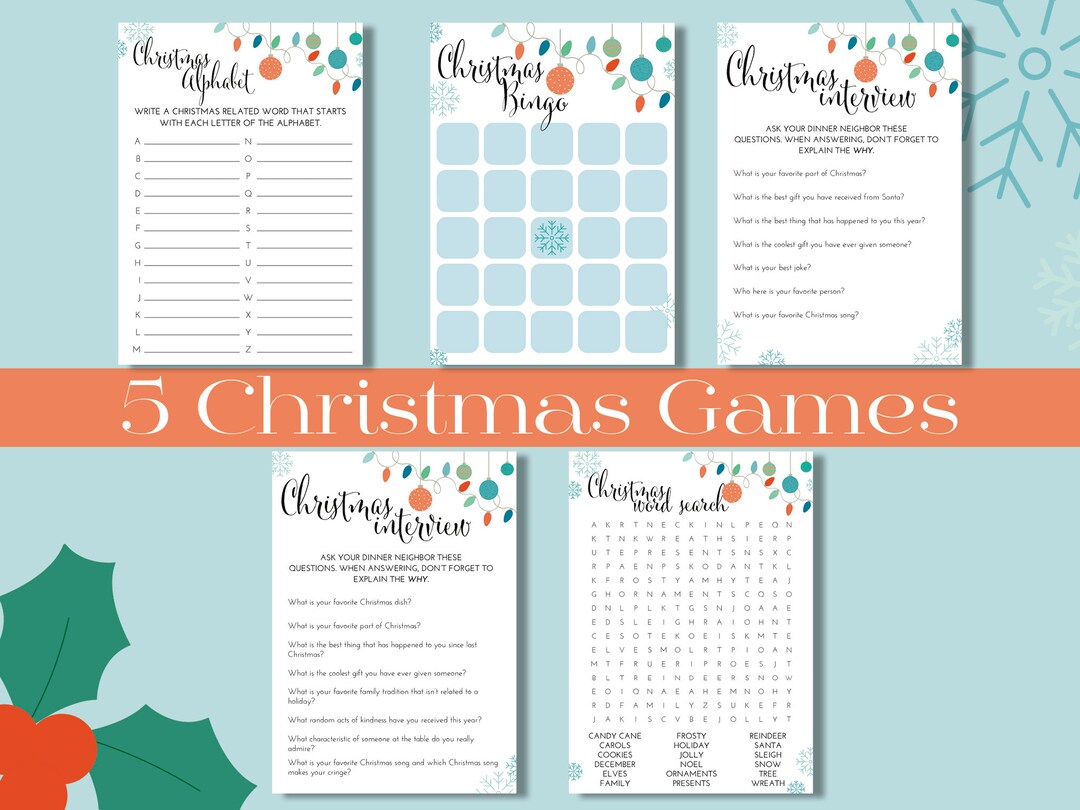 All-in-one Christmas Activities Bundle: Alphabet Game, Bingo, Get to ...