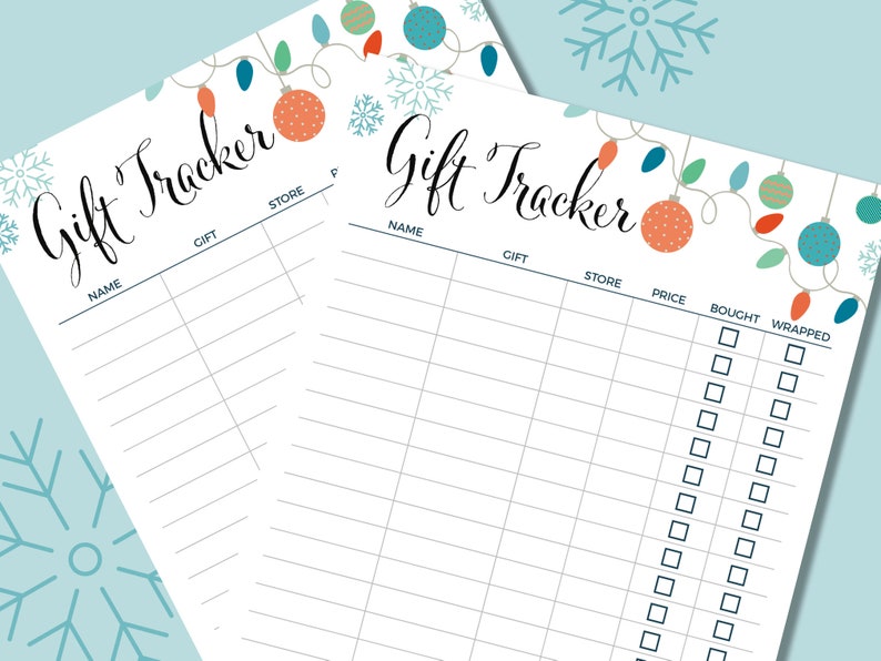 Christmas Gift Tracker Printable - Organize, Track, and Wrap Gifts ...