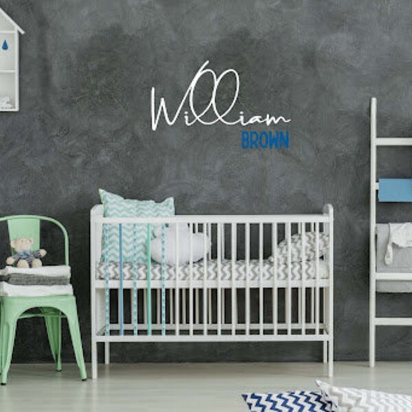 Last Name Wall Decal - Etsy