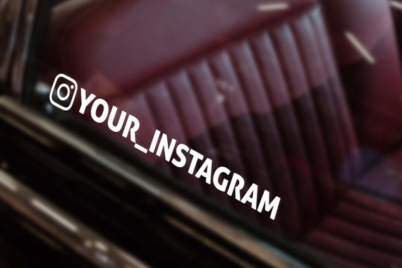 Custom Instagram Name Vinyl Decal Personalized Instagram | Etsy