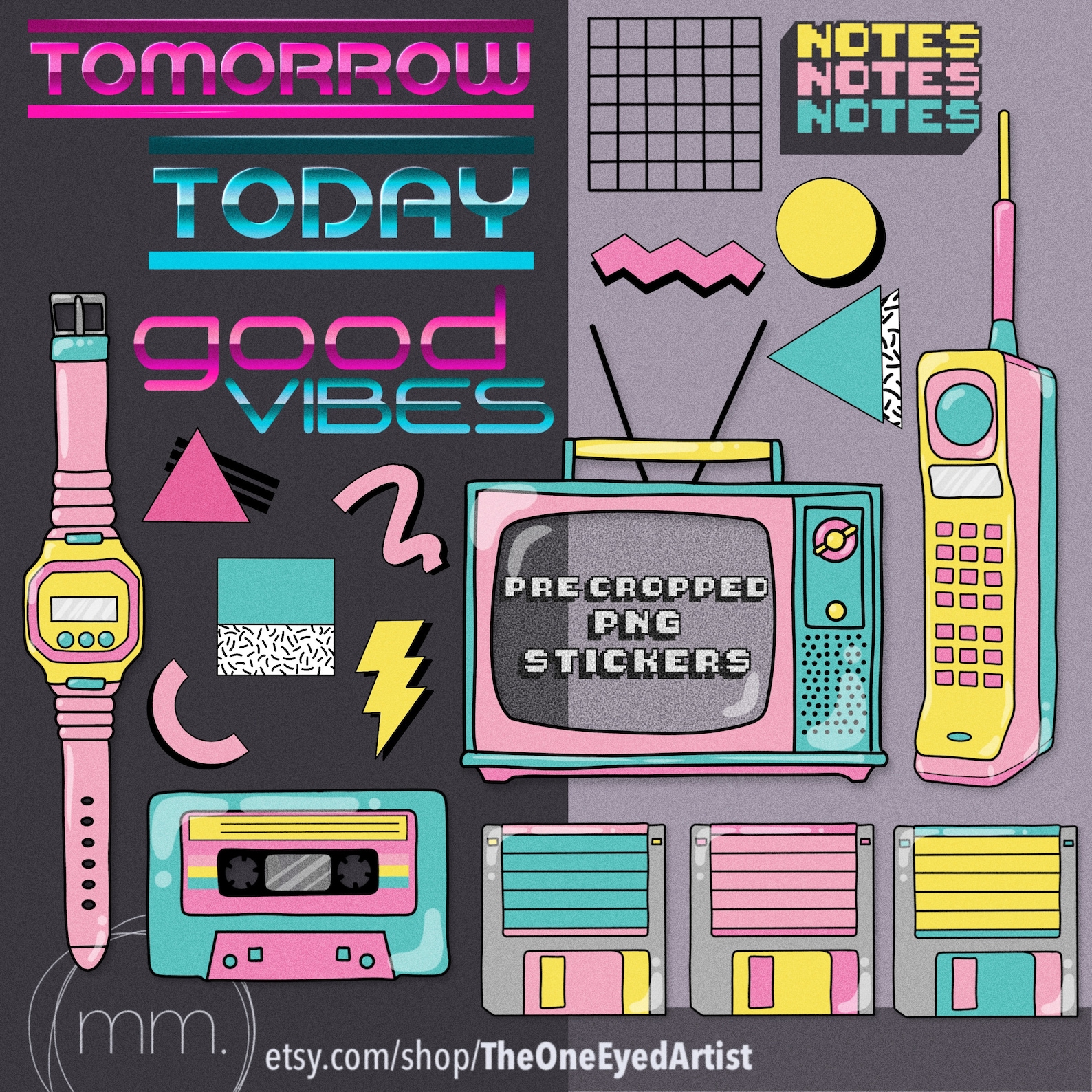 Digital Notebook Planner Retro Old School Trapper Keeper Covers - 80s ...