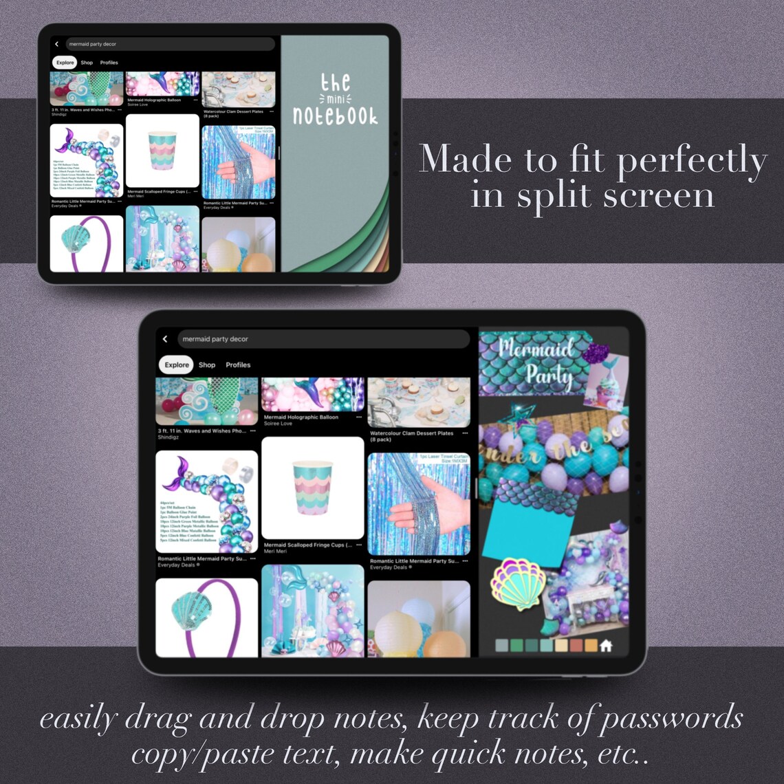 THE Mini NOTEBOOK Goodnotes PDF Mini Split Screen Notebook 7 Hyperlink ...