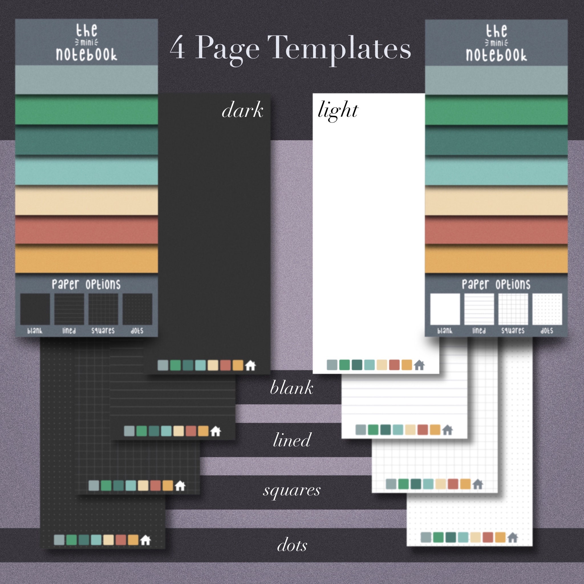 THE Mini NOTEBOOK Goodnotes PDF Mini Split Screen Notebook 7 Hyperlink ...