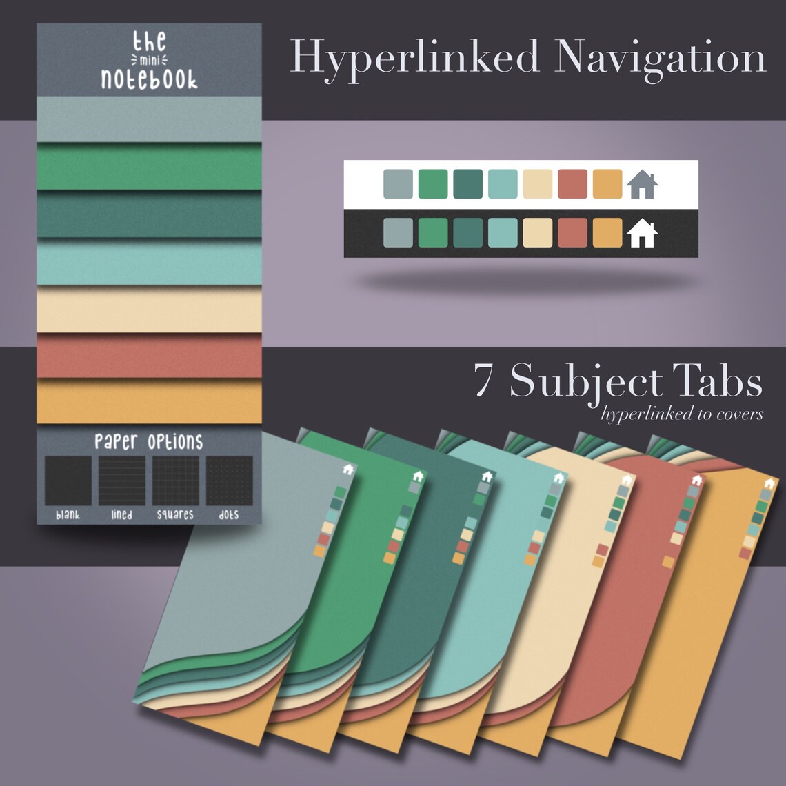 THE Mini NOTEBOOK Goodnotes PDF Mini Split Screen Notebook 7 Hyperlink ...