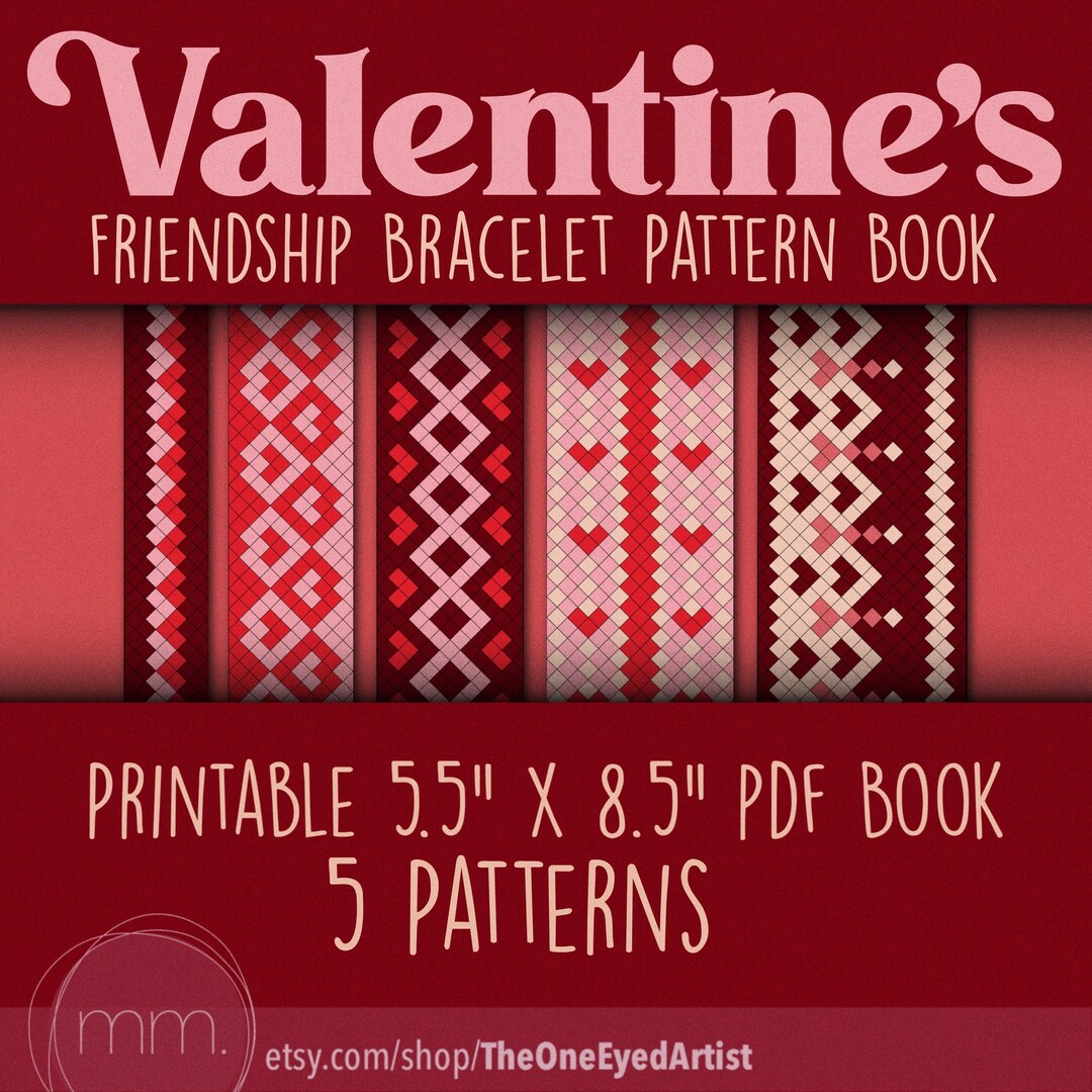 Valentine Friendship Bracelet Pattern Book - Friendship Bracelet Kit ...