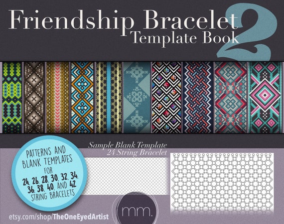Friendship Bracelet Template Book 2 Digital Download More - Etsy