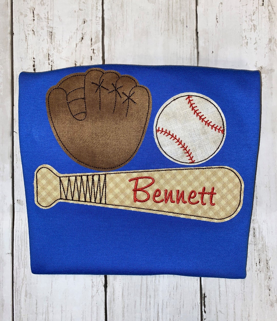 Baseball Trio Applique Design, Baseball Bat, Ball and Glove, Machine ...