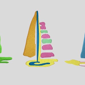 TBBC Inspired Watercolor Sailboat Design - Heavy Fill Stitch - Nautical ...