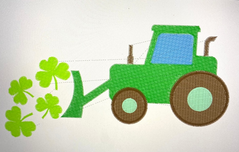 St. Patrick's Day Construction Truck Bulldozer With - Etsy