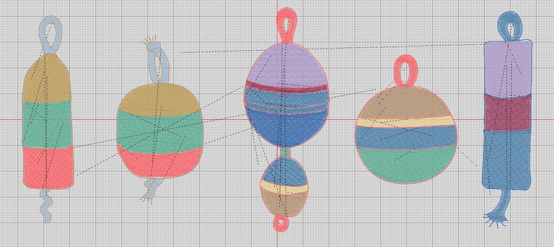TBBC Inspired Buoy Design - Heavy Fill Stitch - Machine Embroidery ...