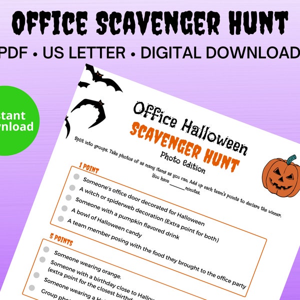 Halloween Scavenger Hunt - Etsy