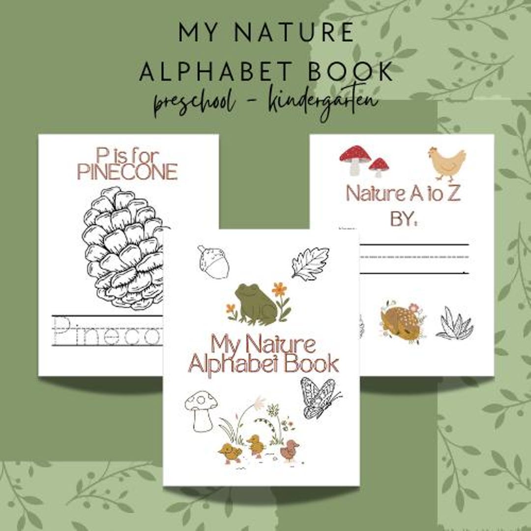 Nature Alphabet Book for Preschool | | Early Literacy Activity for Kids ...
