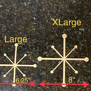 Mid Century Modern Atomic Stars - 3D Printed and Painted Gold, Silver ...