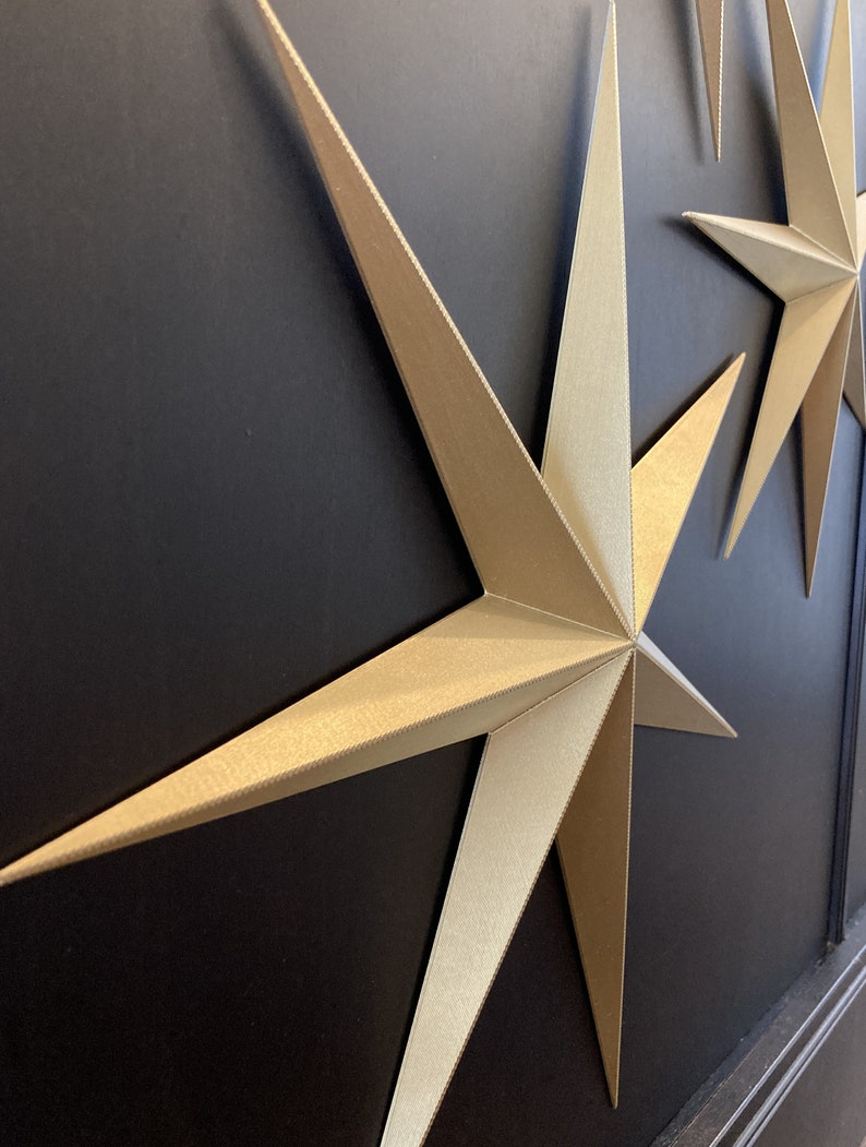 3D Printed 7-point Stars (septagram): Elegant Home Decor Wall Art ...