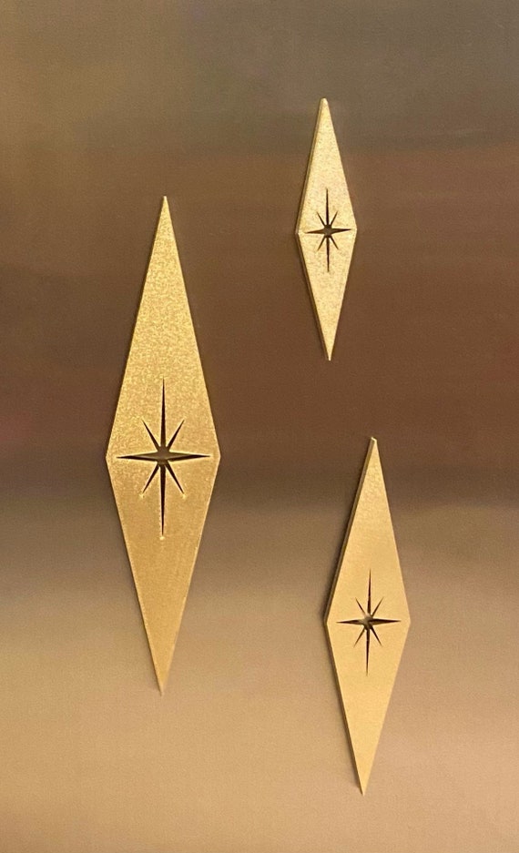 Mid Century Modern Diamonds Wall Art Decor 3d Printed In Etsy