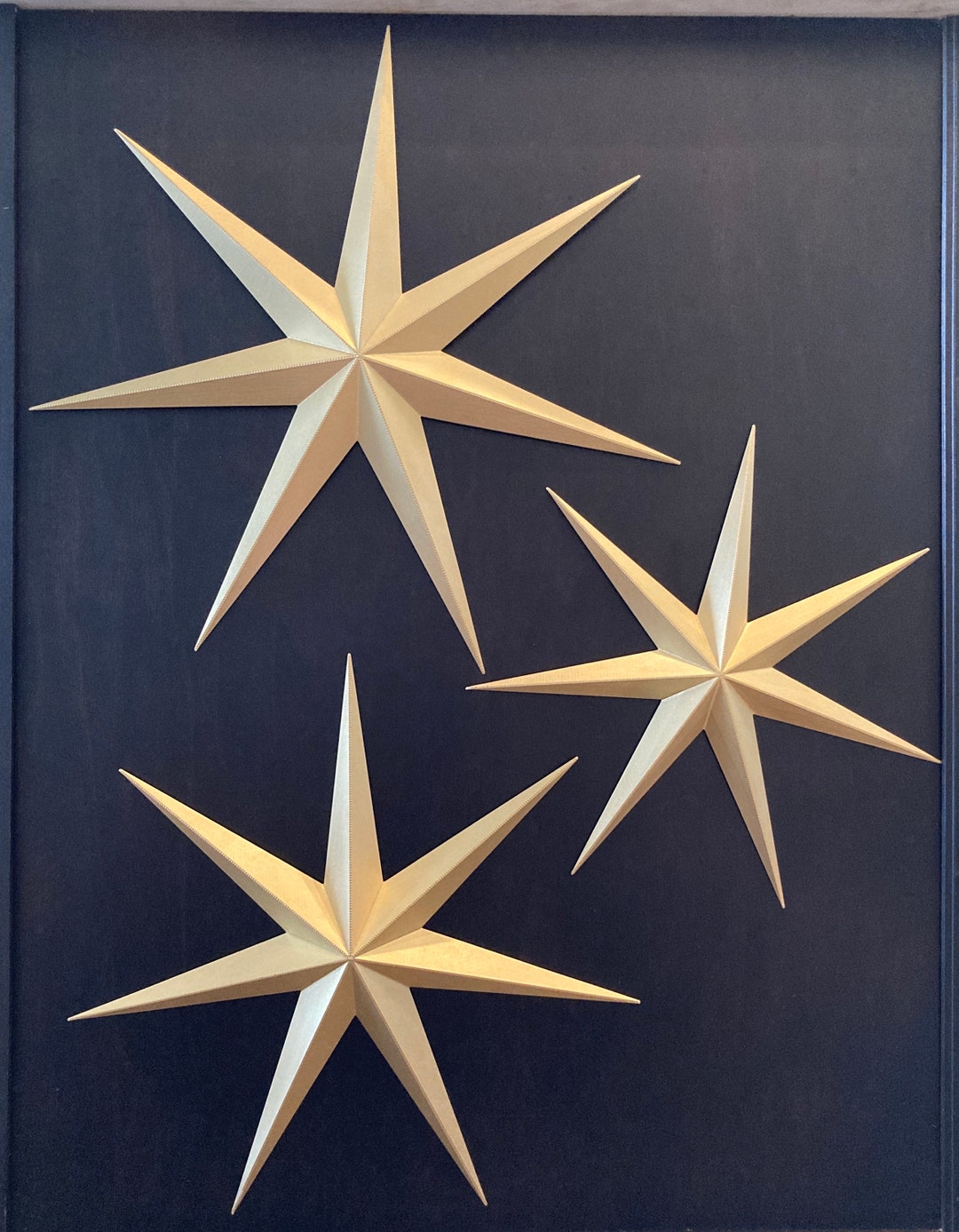 3D Printed 7-point Stars (septagram): Elegant Home Decor Wall Art ...