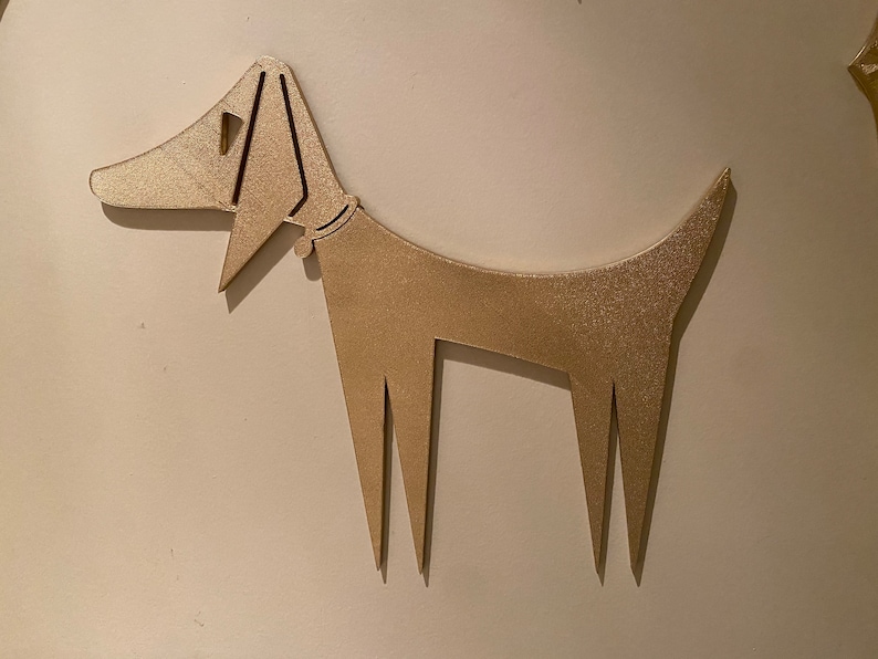 Mid Century Modern Atomic Dog With Set of 4 Eames Style - Etsy