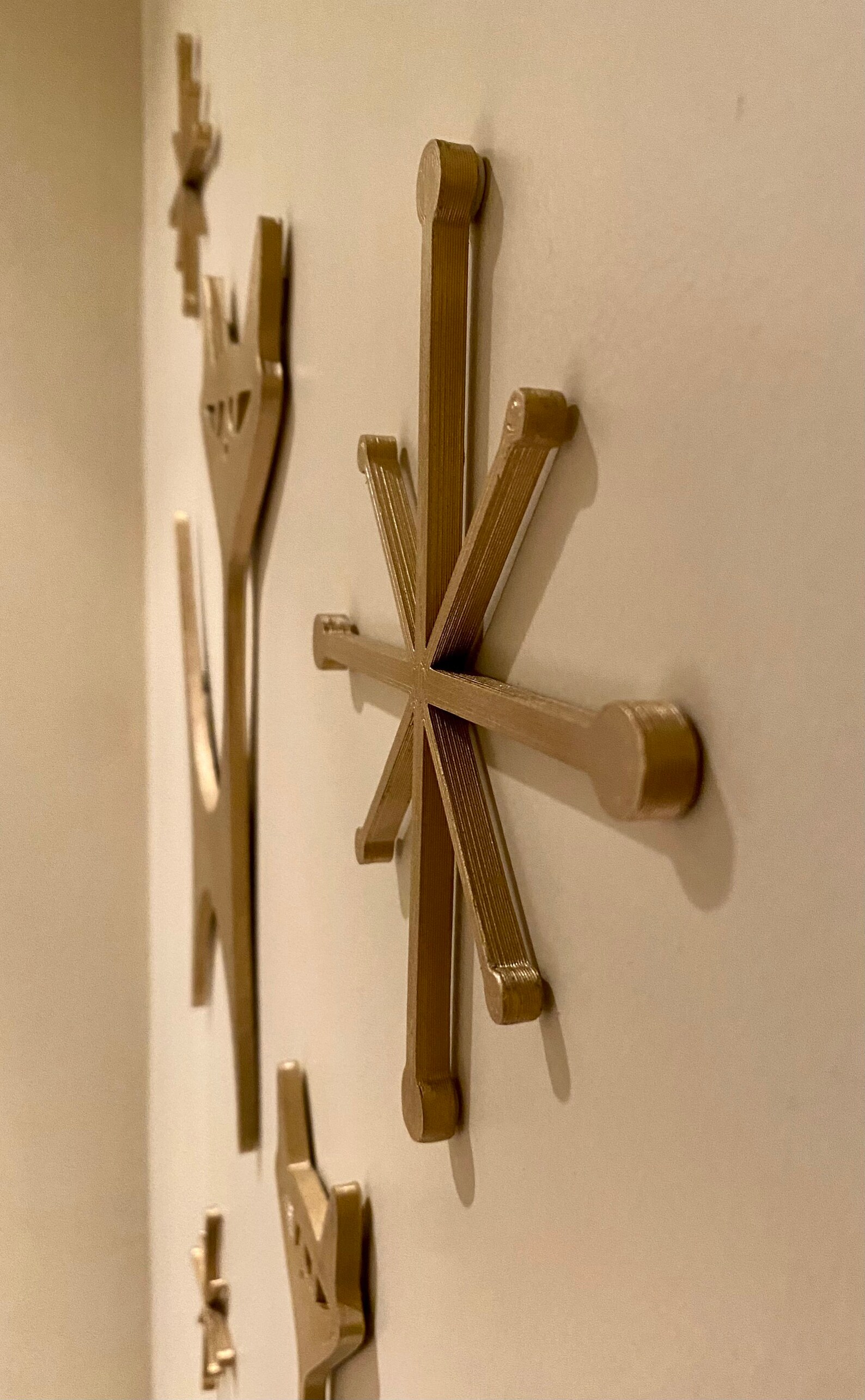 Mid Century Modern Atomic Cats Big Cat Small Cat Family W/ Starbursts ...