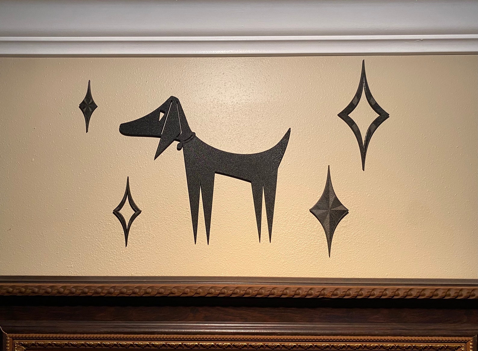 Mid Century Modern Atomic Dog With Set of 4 Eames Style - Etsy