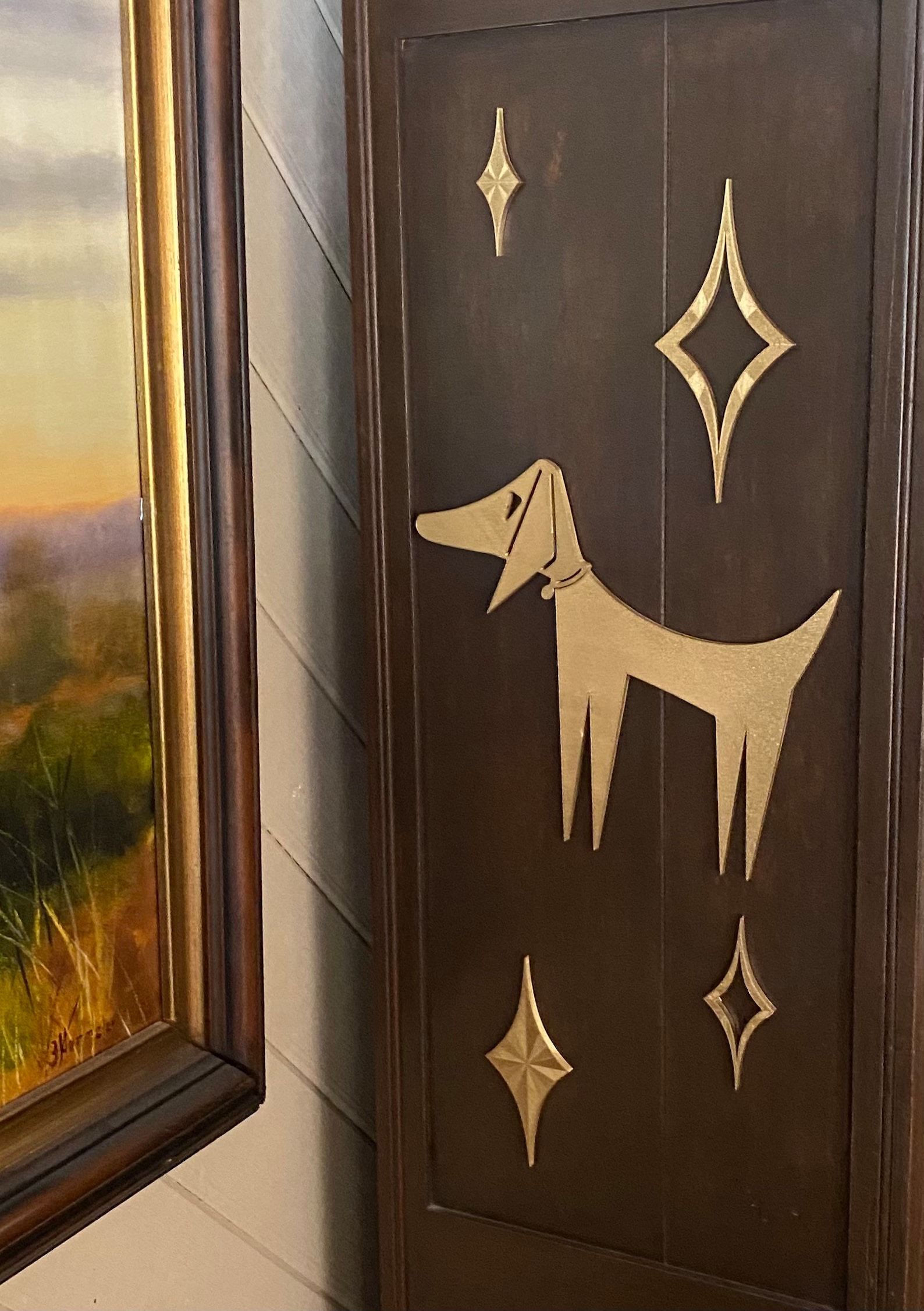 Mid Century Modern Atomic Dog With Set of 4 Eames Style - Etsy
