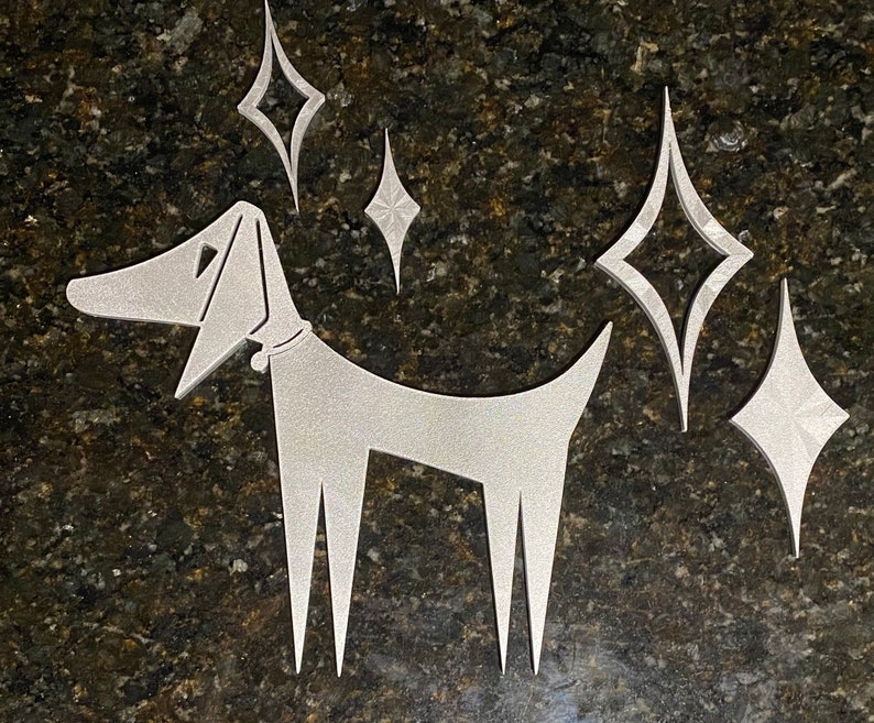 Mid Century Modern Atomic Dog With Set of 4 Eames Style - Etsy